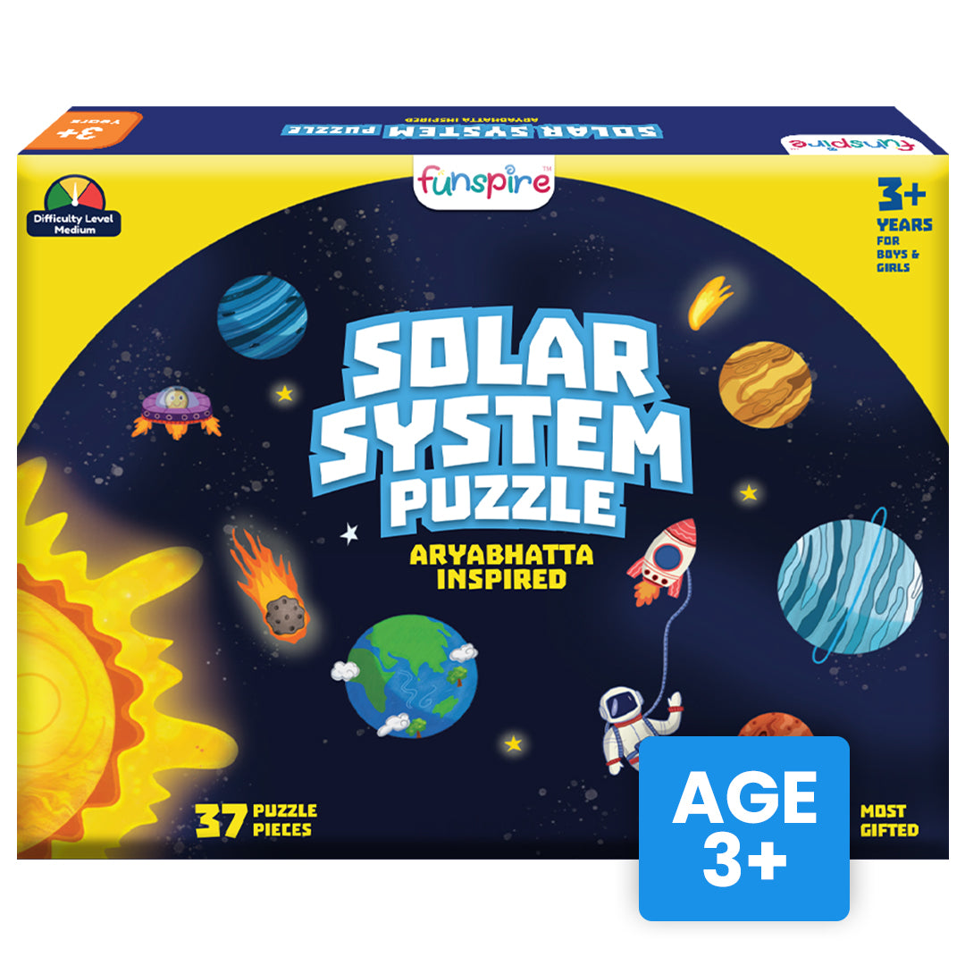 Solar System Puzzle (Ages 3+), With Flashcards & Coloring Sheet, 37 ...
