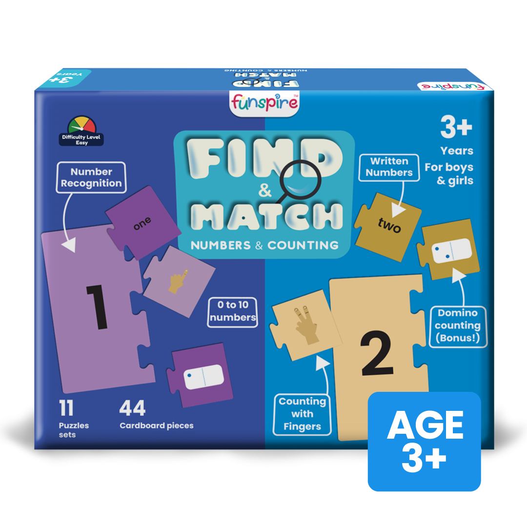 Find & Match : Numbers & Counting Puzzle ( Ages 3+) – Funspire