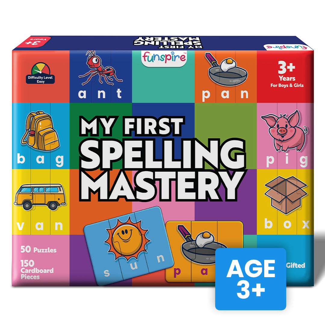 My First Spelling Mastery Floor Puzzle (Ages 3+), 50 Spellings – Funspire